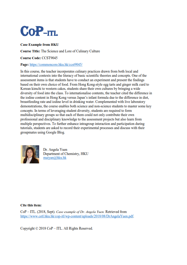 DrAngelaYuen – Students as Partners SaP@HKU